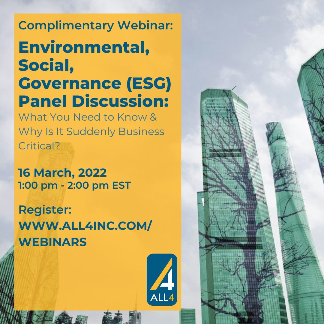 Environmental, Social, Governance (ESG) Panel Discussion: What You Need ...