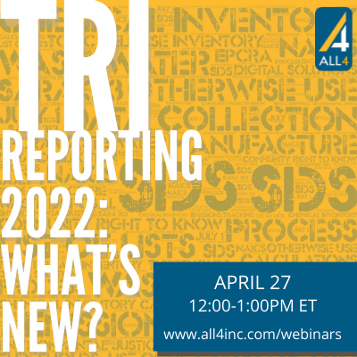 TRI Reporting 2022: What’s New? - ALL4