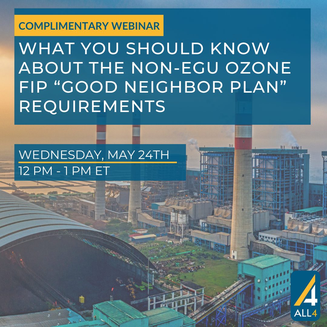 What You Should Know About the Non-EGU Ozone FIP Requirements - ALL4