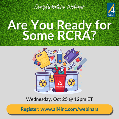 Are You Ready for Some RCRA? - ALL4