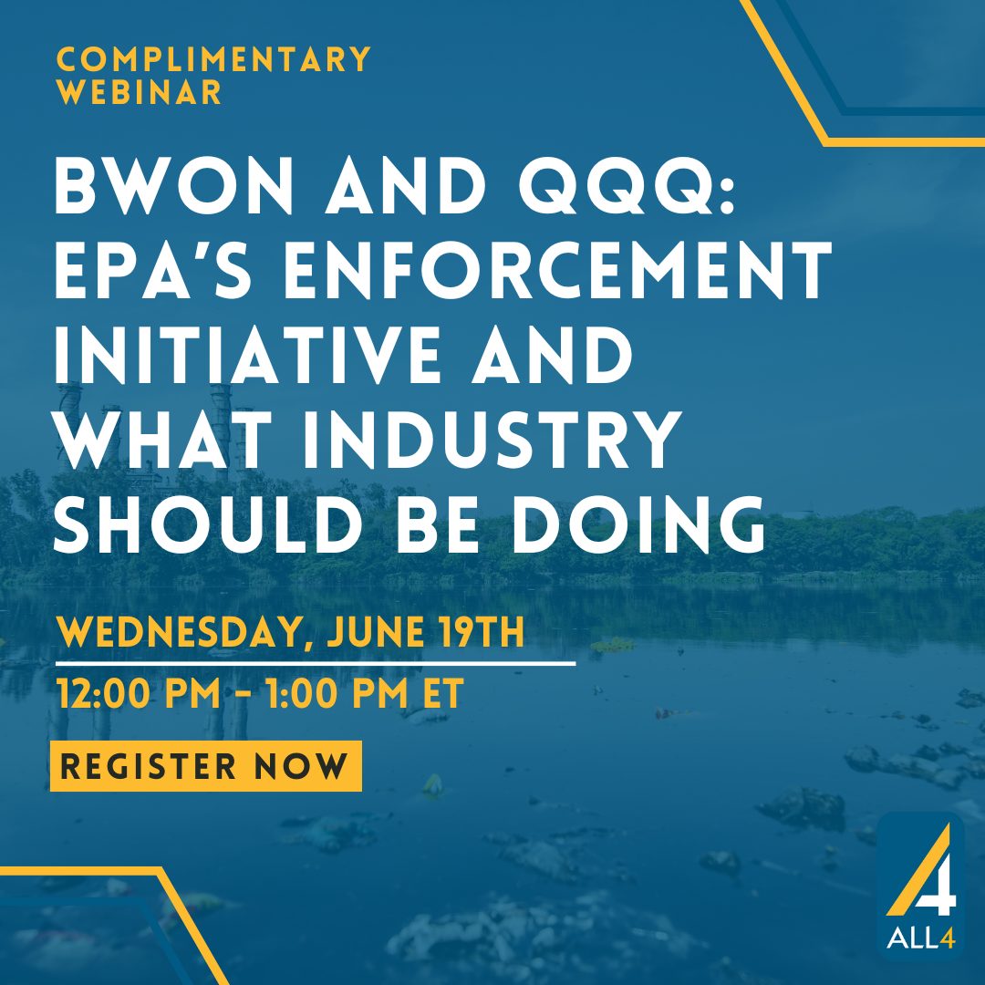 BWON and QQQ: EPA’s Enforcement Initiative and What Industry Should be ...