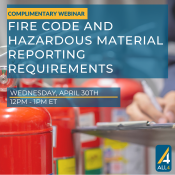 Fire Code And Hazardous Material Reporting Requirements - ALL4