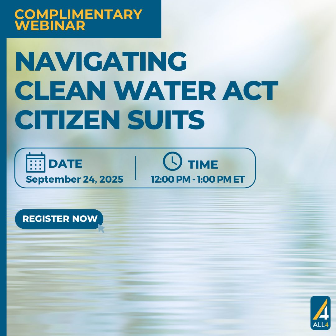 Navigating Clean Water Act Citizen Suits - ALL4